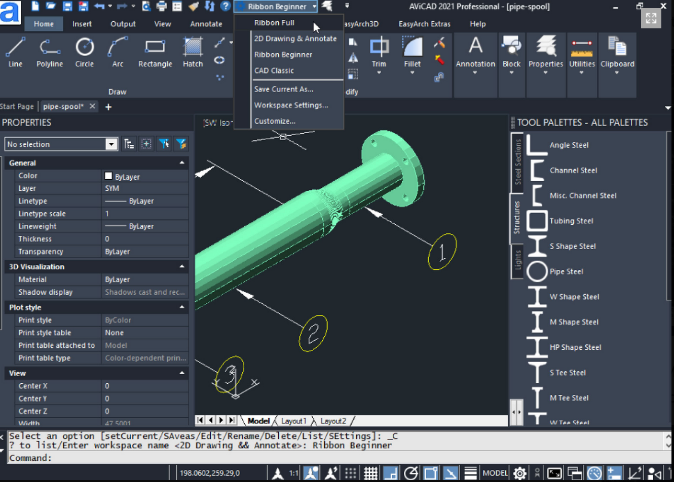 CAD software like AutoCAD® with plant piping tools - AviCAD