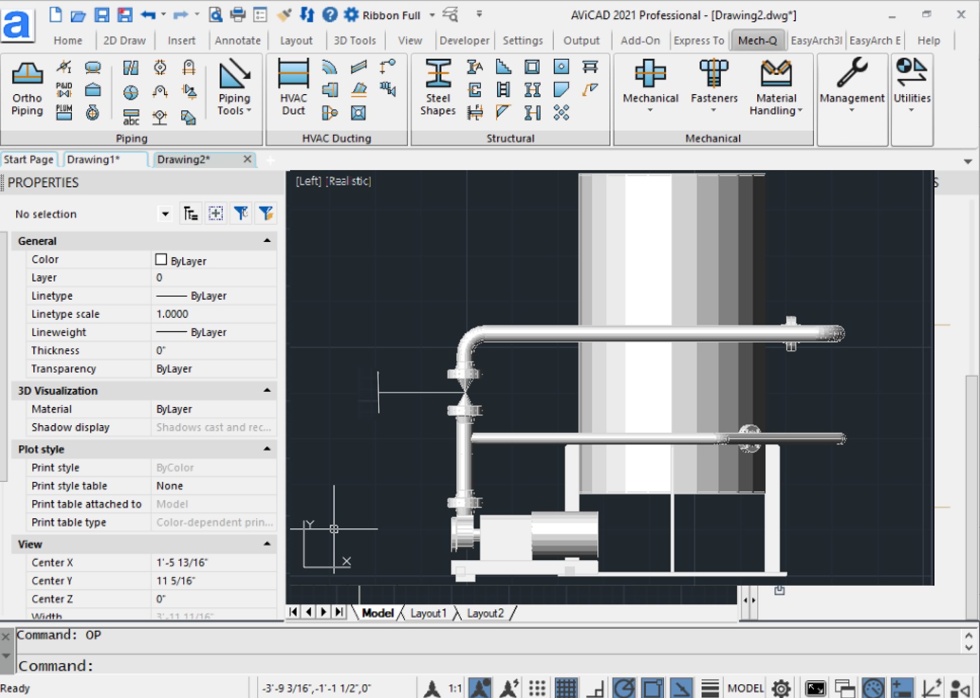 CAD software like AutoCAD® with plant piping tools - AviCAD